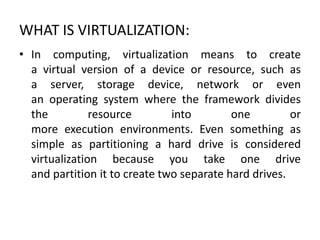 Virtualization security for the cloud computing technology | PPTX