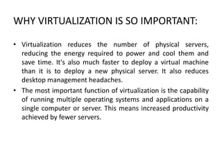 Virtualization security for the cloud computing technology | PPTX