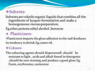 Cosmetics On Nail Products | PPTX