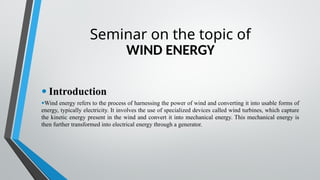 Wind Energy Type and Details, advantage and disadvantage | PPTX