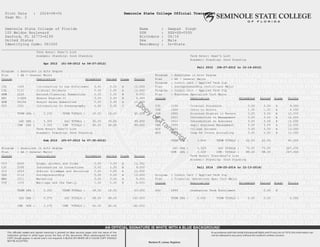 Seminole State College of Florida Transcript of Deepak (Danny) Singh ...