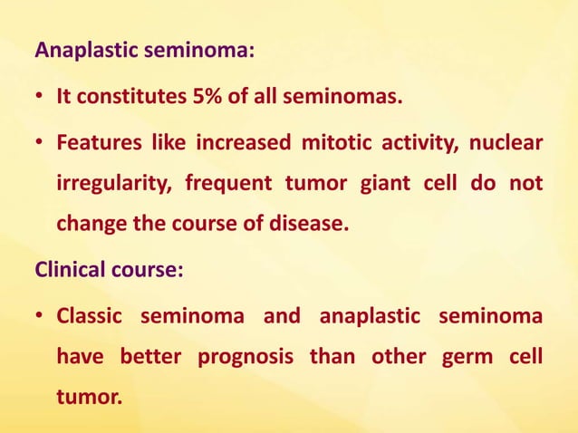Seminoma | PPTX | Biological Sciences | Science