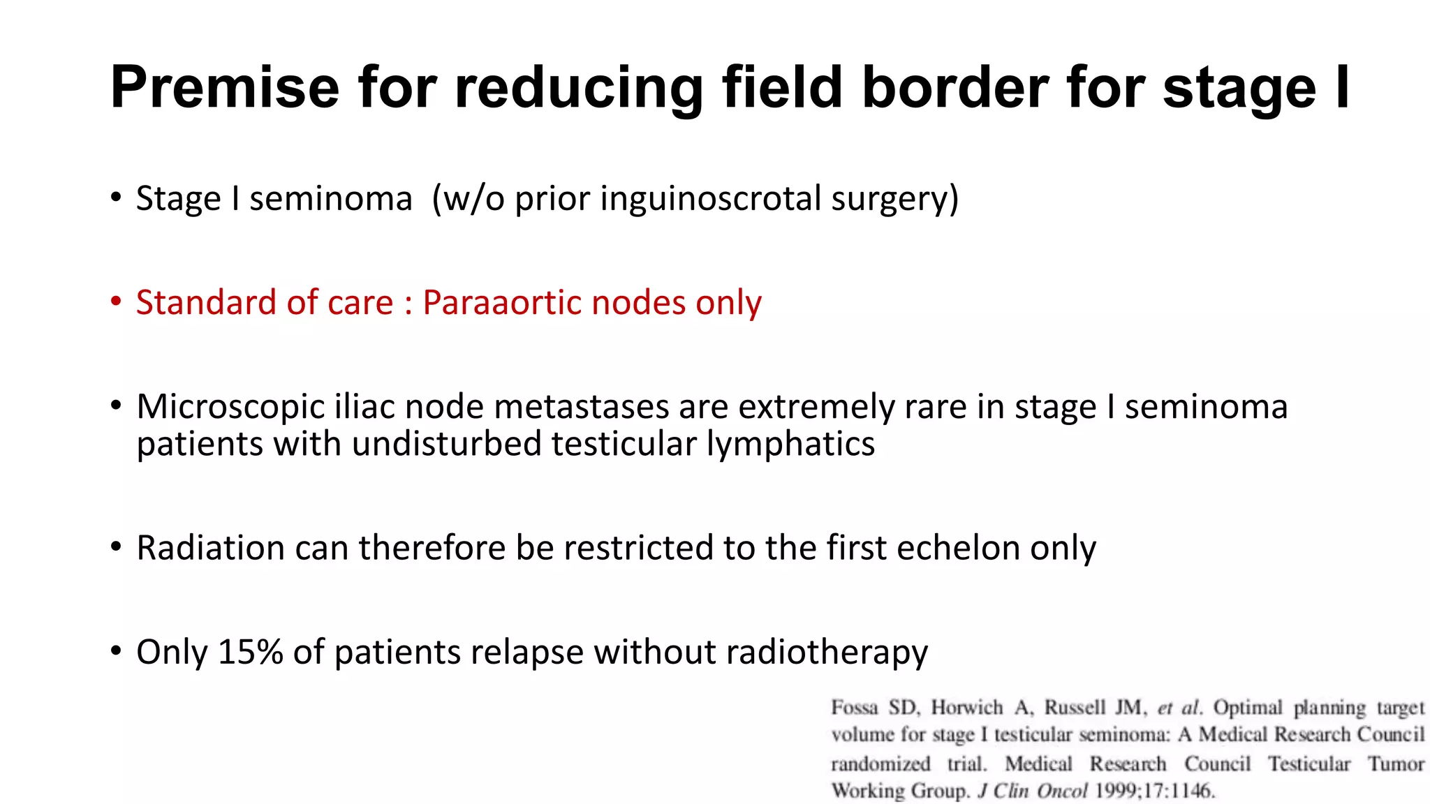 Radiotherapy in Seminoma | PPTX