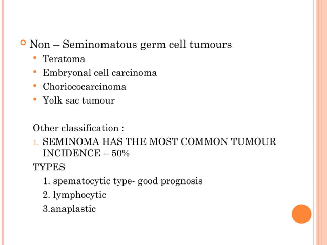common testicular tumour- Seminoma of testis | PPT | Reproductive ...