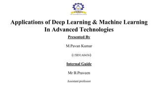 role of machine learning and deep learning | PPTX