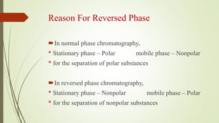 reversed phase chromatography | PPTX