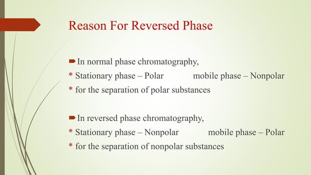 reversed phase chromatography | PPTX