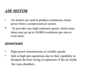 Seminor on air motors | PPT