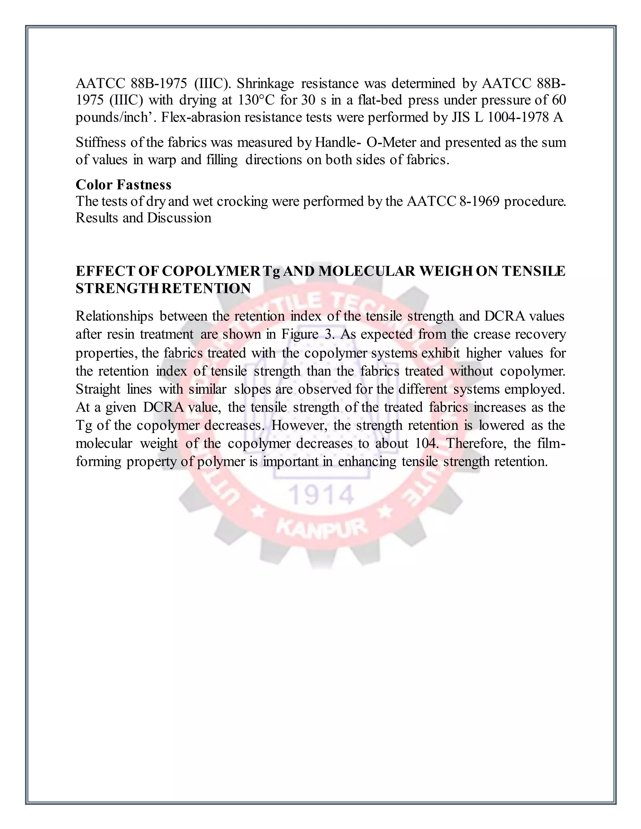 Seminor on crease resistance | DOCX