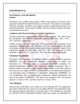 Seminor on crease resistance | PDF