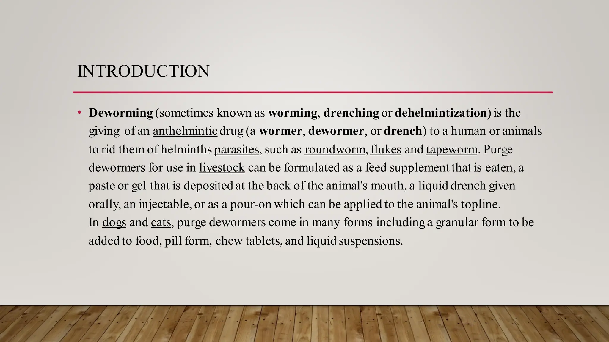 Deworming ppt | PDF