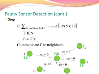 FAULT DETECTION IN WIRELESS SENSOR NETWORK | PPT