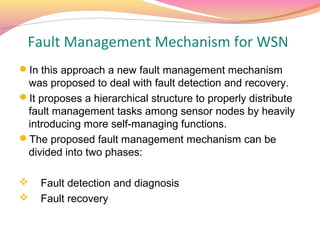 FAULT DETECTION IN WIRELESS SENSOR NETWORK | PPT