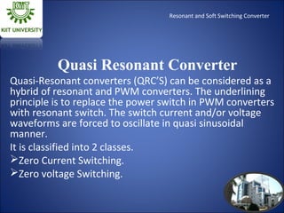 Seminor on resonant and soft switching converter | PPT