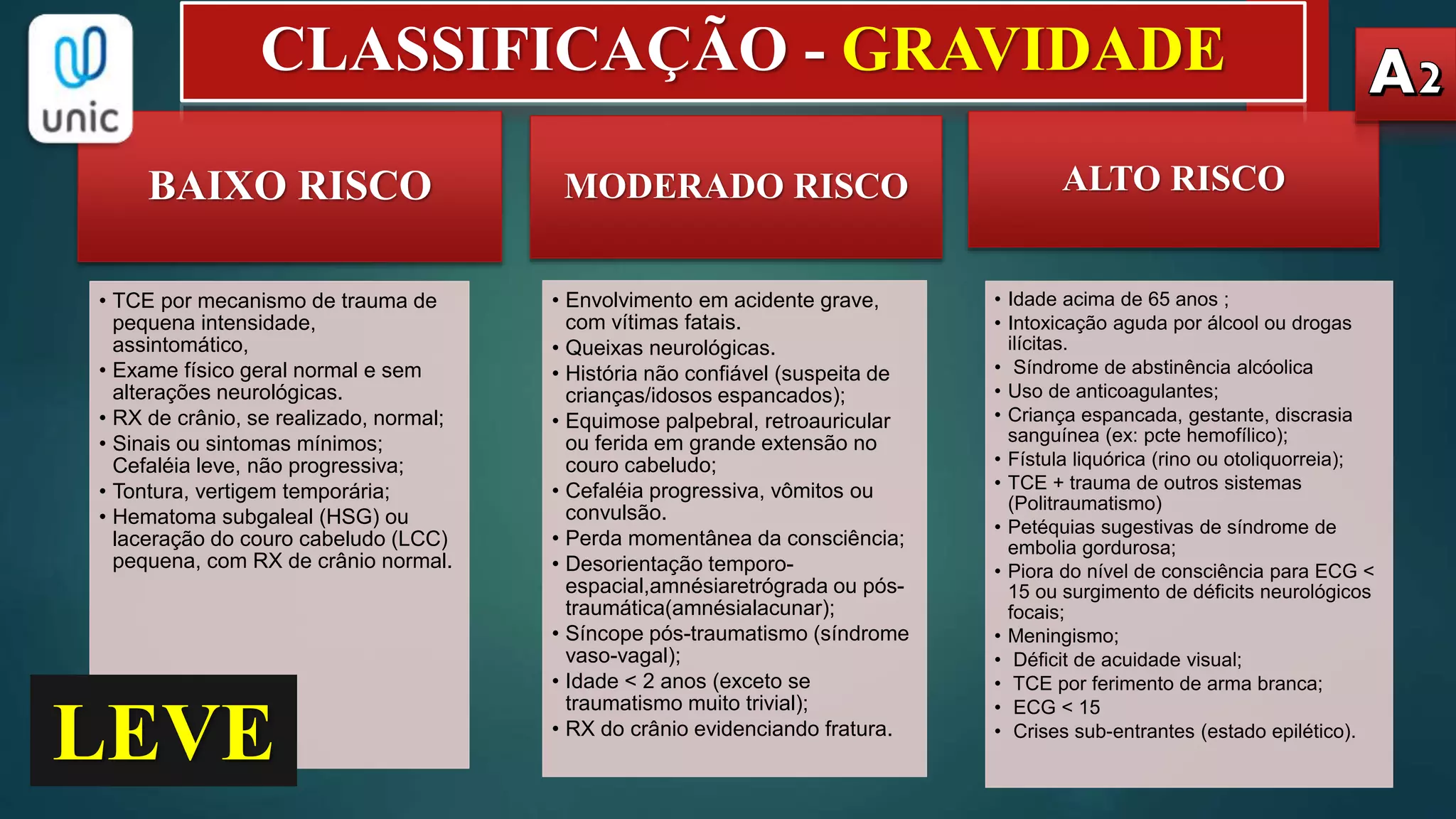 Trauma Cranioencefálico - Urgência & Emergência | PPTX