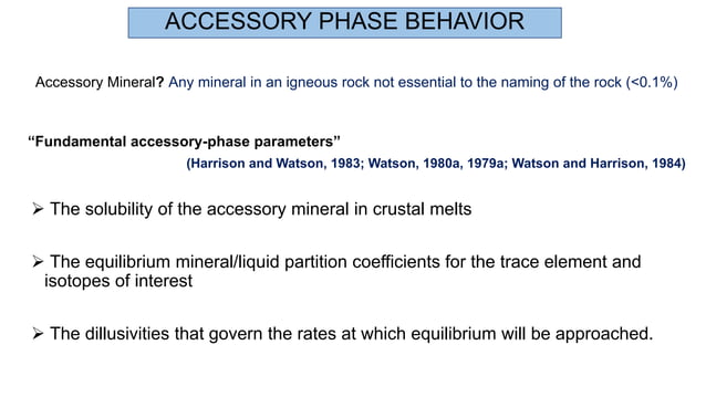 Accessory minerals importance in granite petrology: a review and case ...
