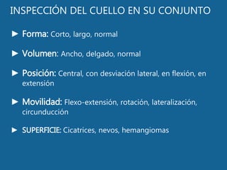 Semiología de-cuello | PPTX