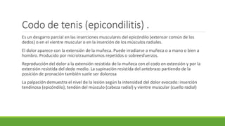 semiología y patologías del codo | PPTX