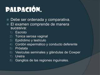 Semiología del aparato reproductor masculino | PPTX