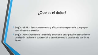 Semiología del dolor | PPT
