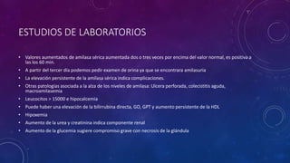 Semiología y fisiopatología de la pancreatitis aguda | PPTX