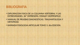semiologia Columna cervical maniobras tm | PPTX