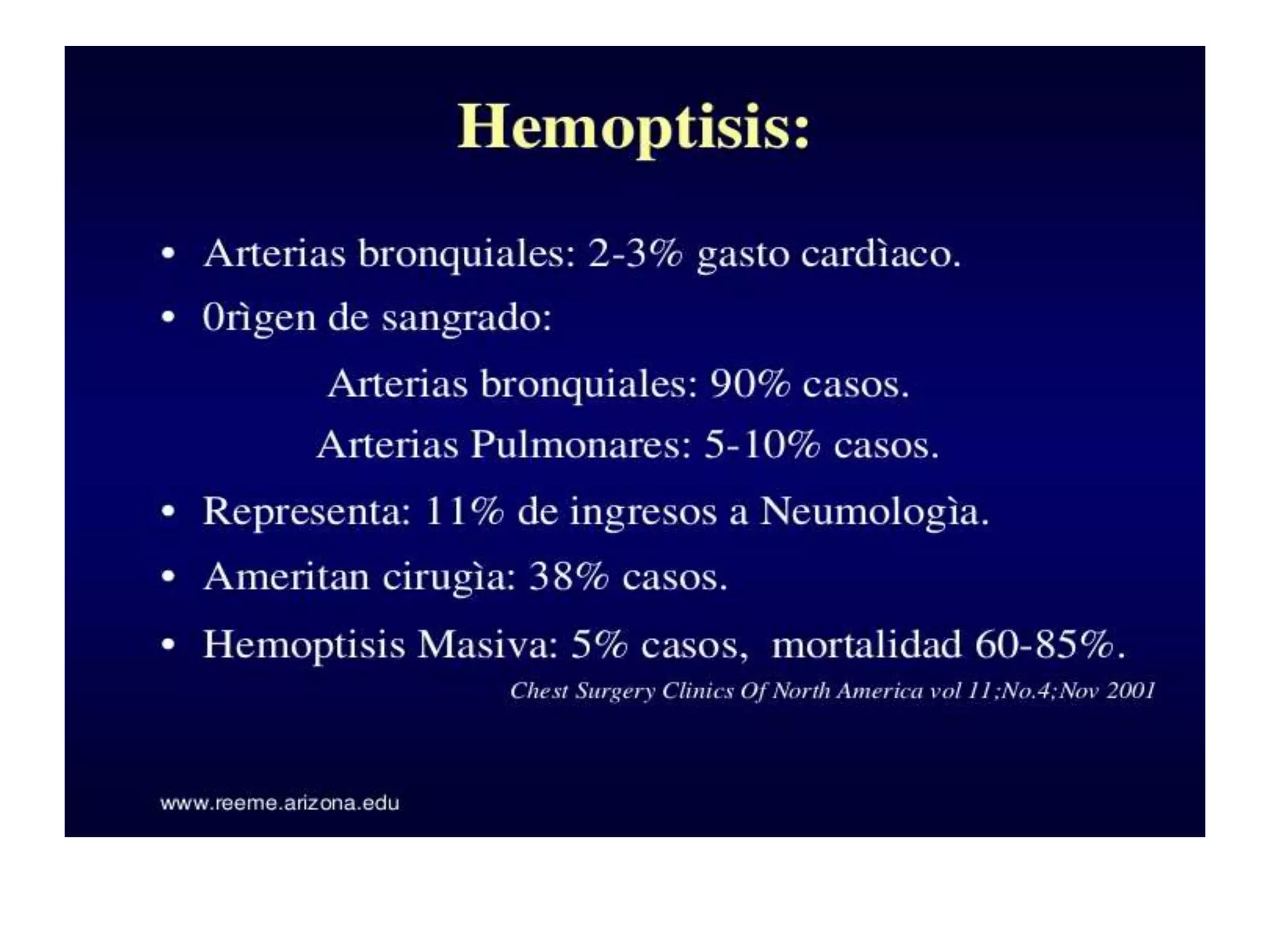 Semiologia de la hemoptisis | PPTX