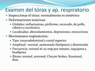 Semiologia del aparato respiratorio | PPTX