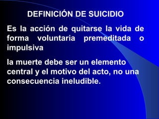 Semiologia del suicidio hoy | PPT