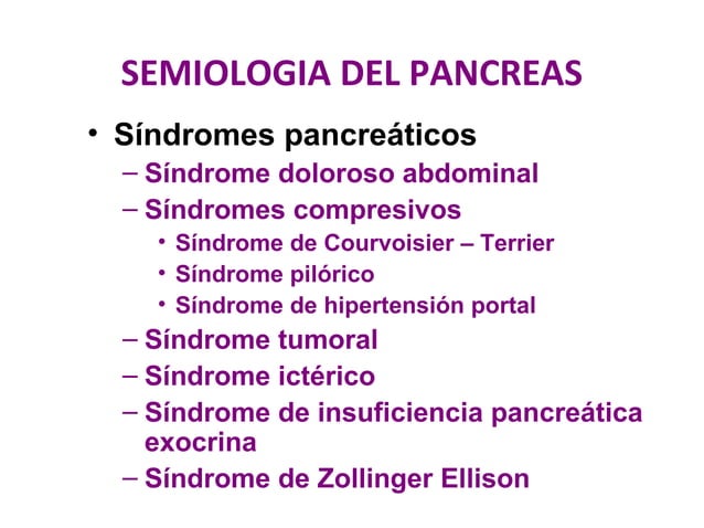 Semiologia de pancreas y vias biliares | PPT
