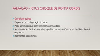 Semiologia do coração(sistema cardiovascular,new | PPTX