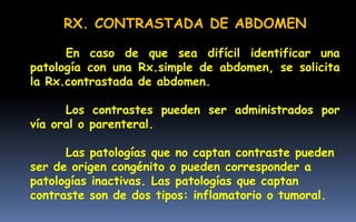 Semiologia radiologica de abdomen | PPTX