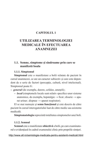 PDF Semiologie medicală asistenti | PDF