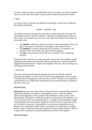 Semiology Reading - AS COMMS | DOC