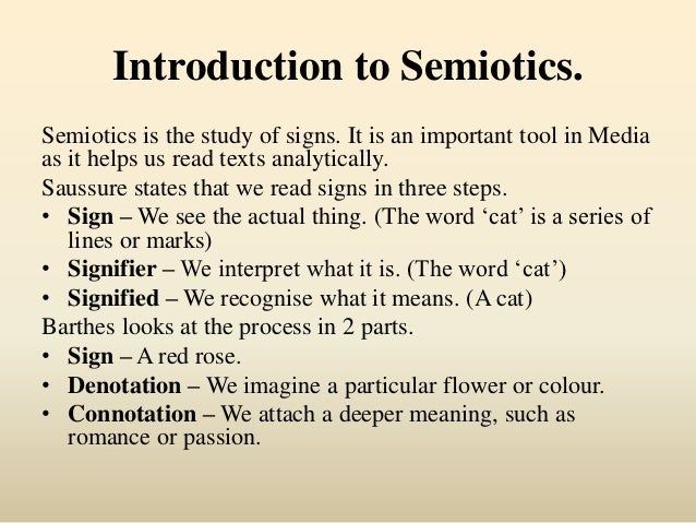 Semiotic analysis