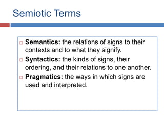 Semiotic analysis | PPT