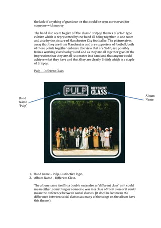 Semiotic Analysis Of Album Covers | DOCX