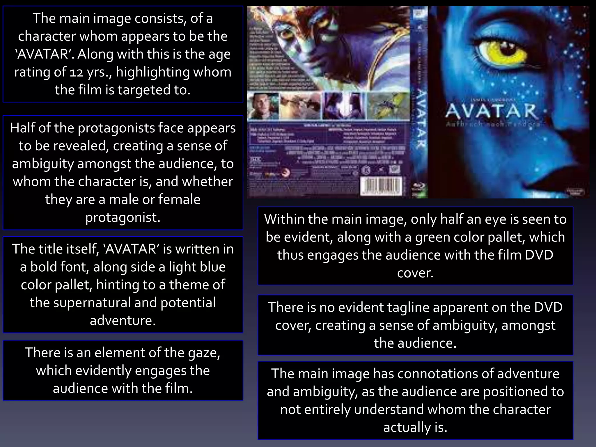 Semiotic analysis of main dvd cover | PPTX