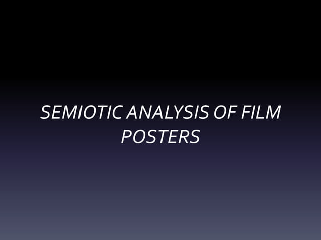 Semiotic Analysis Of Main Dvd Cover Pptx