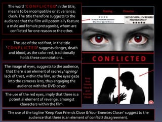 Semiotic analysis of main dvd cover | PPTX