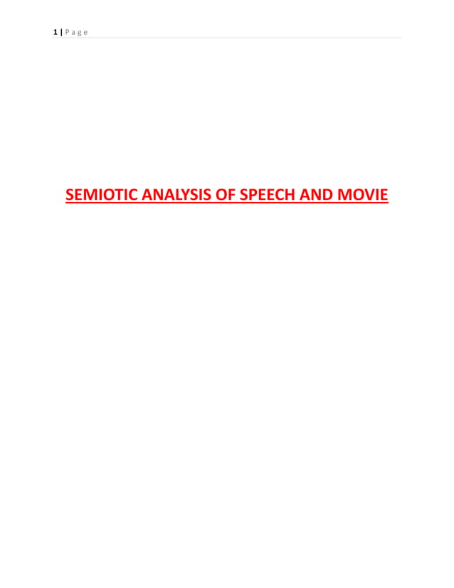 Semiotic Analysis | PDF