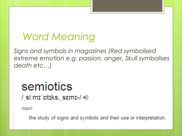 Semiotics (Signs and Symbols) | ODP