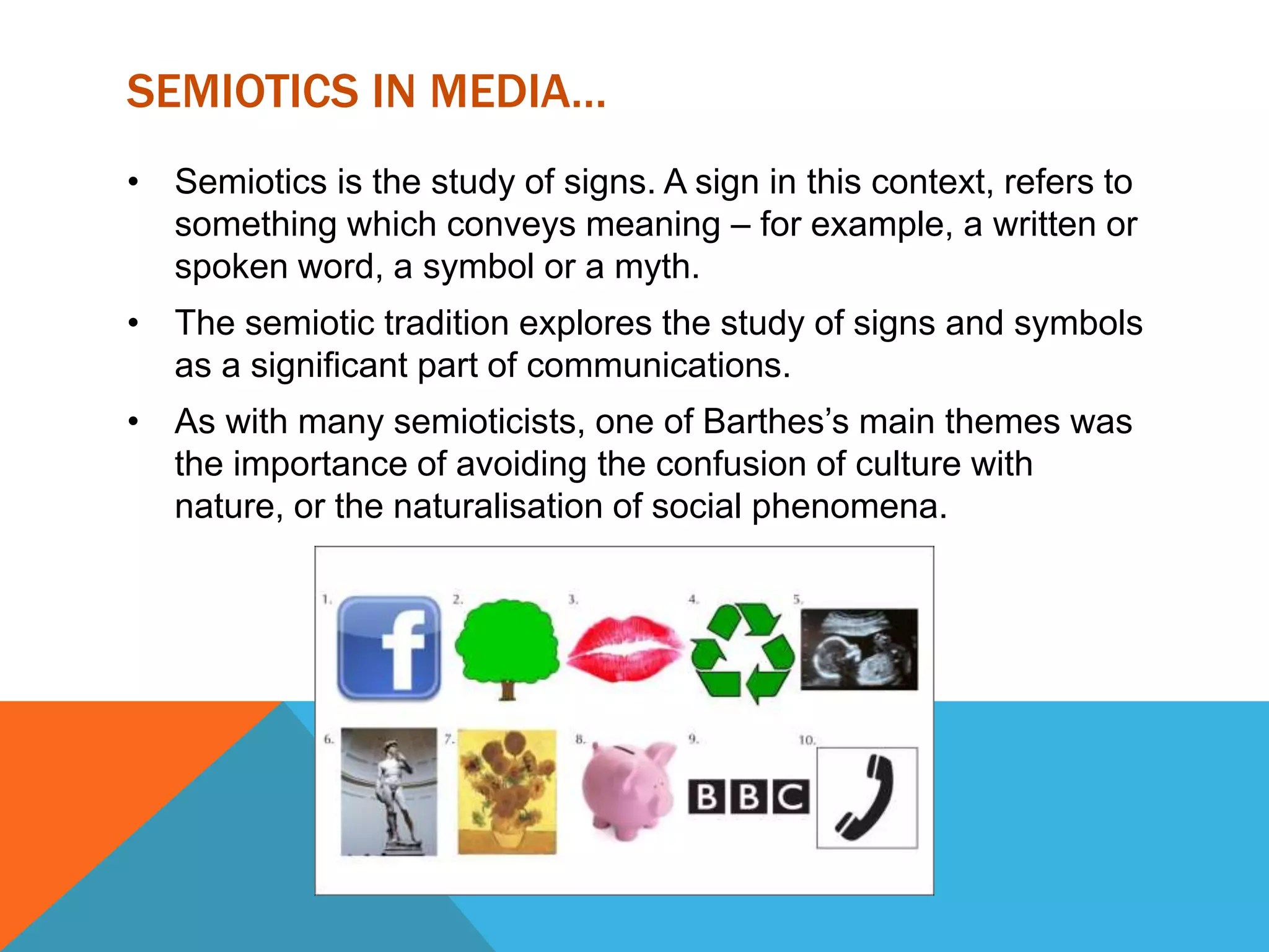 Roland Barthes - Semiotics | PPTX