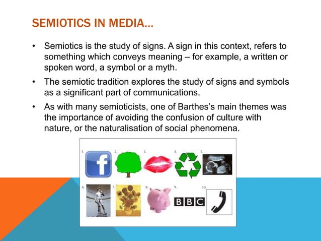 Roland Barthes - Semiotics