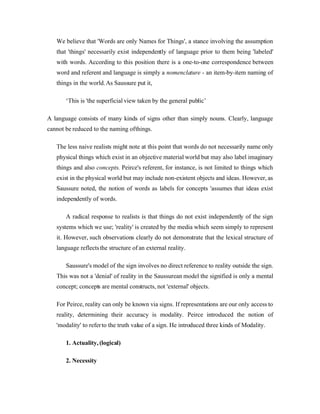 Semiotics Final | PDF