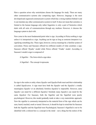Semiotics Final | PDF