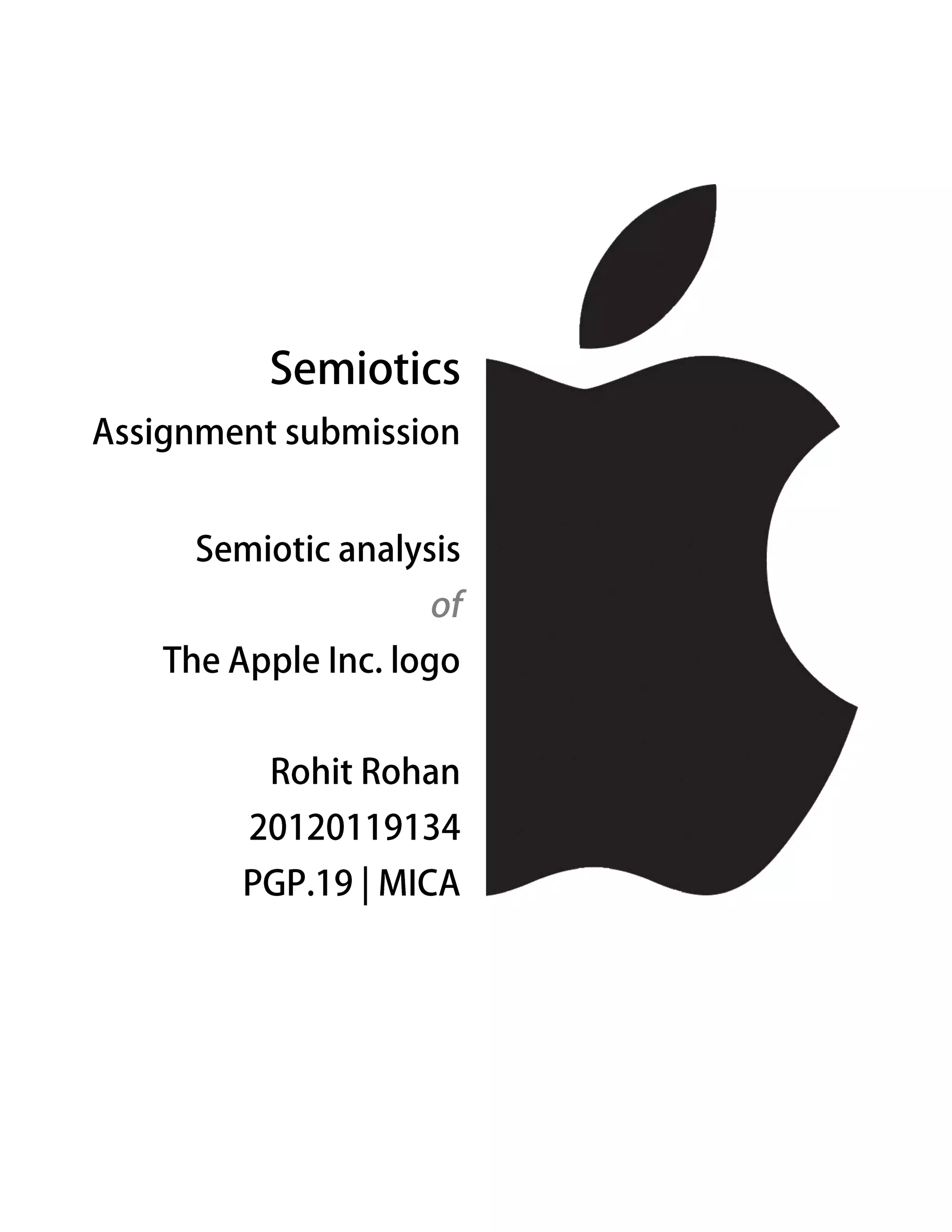 Semiotics Analysis of Apple Inc. logo | PDF