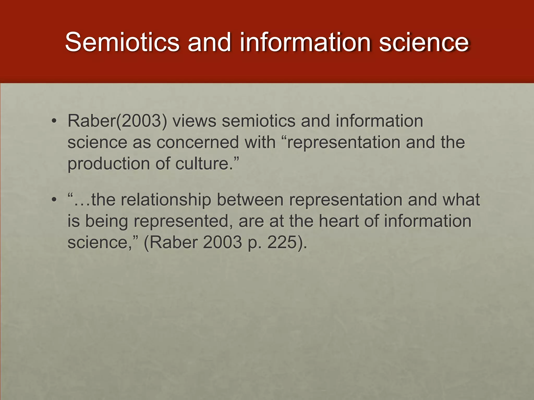 Semiotics and information science | PPTX