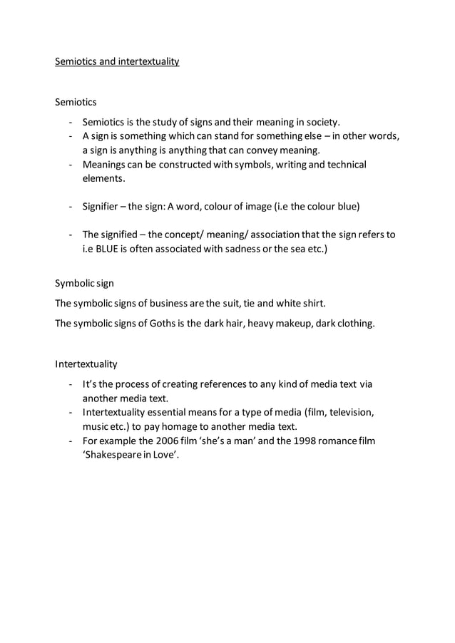 Semiotics and intertextuality | PDF