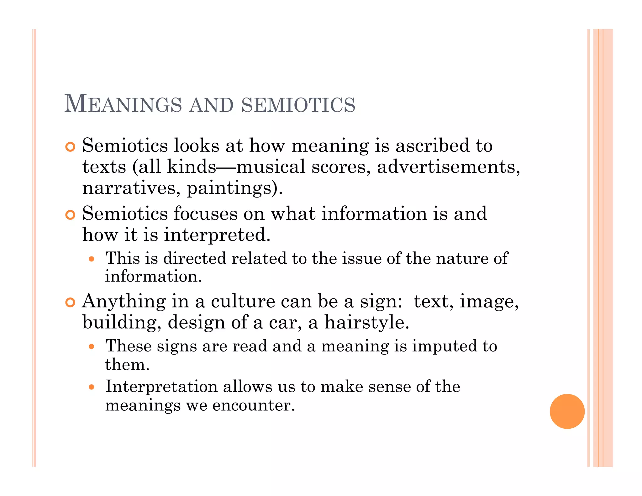 Semiotics and Information Science | PPT